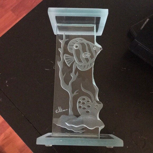Other | Original Glass Art Etched Fish Sea Life | Poshmark